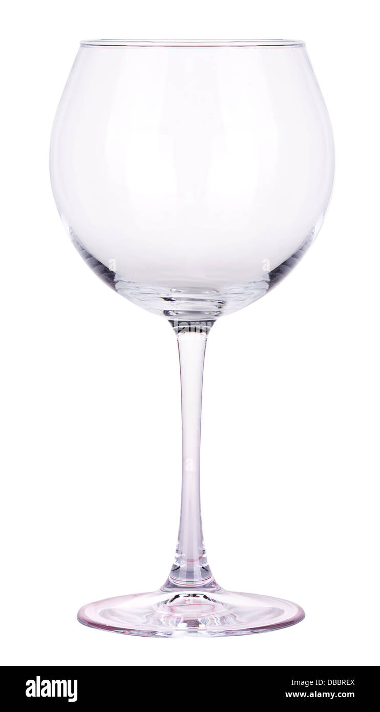Empty wine glass. isolated on a white background Stock Photo - Alamy