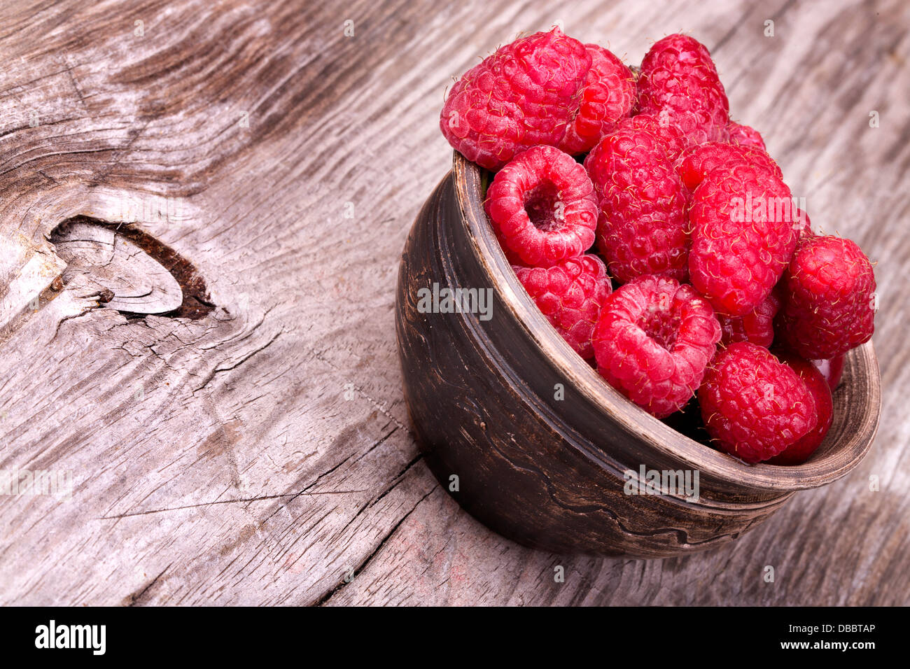 A beautiful selection of freshly picked ripe red raspberries Stock ...