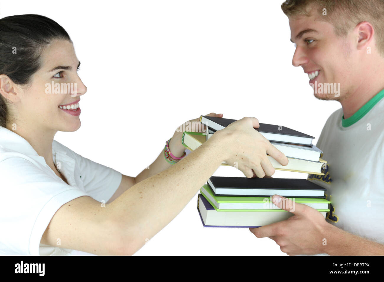 Teen couple studying hi-res stock photography and images - Alamy