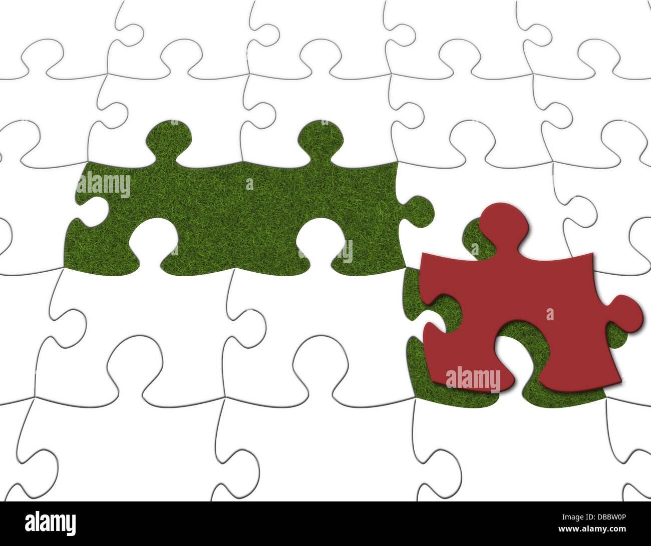 Close up of puzzle made in 3d software Stock Photo - Alamy