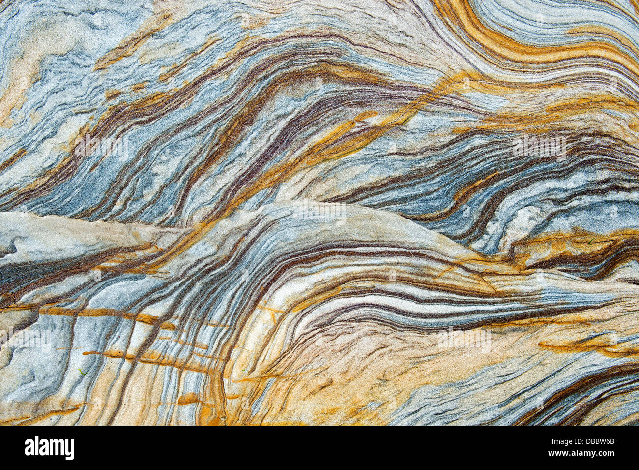 Sandstone rock strata pattern. Northumberland Coastline, England Stock ...