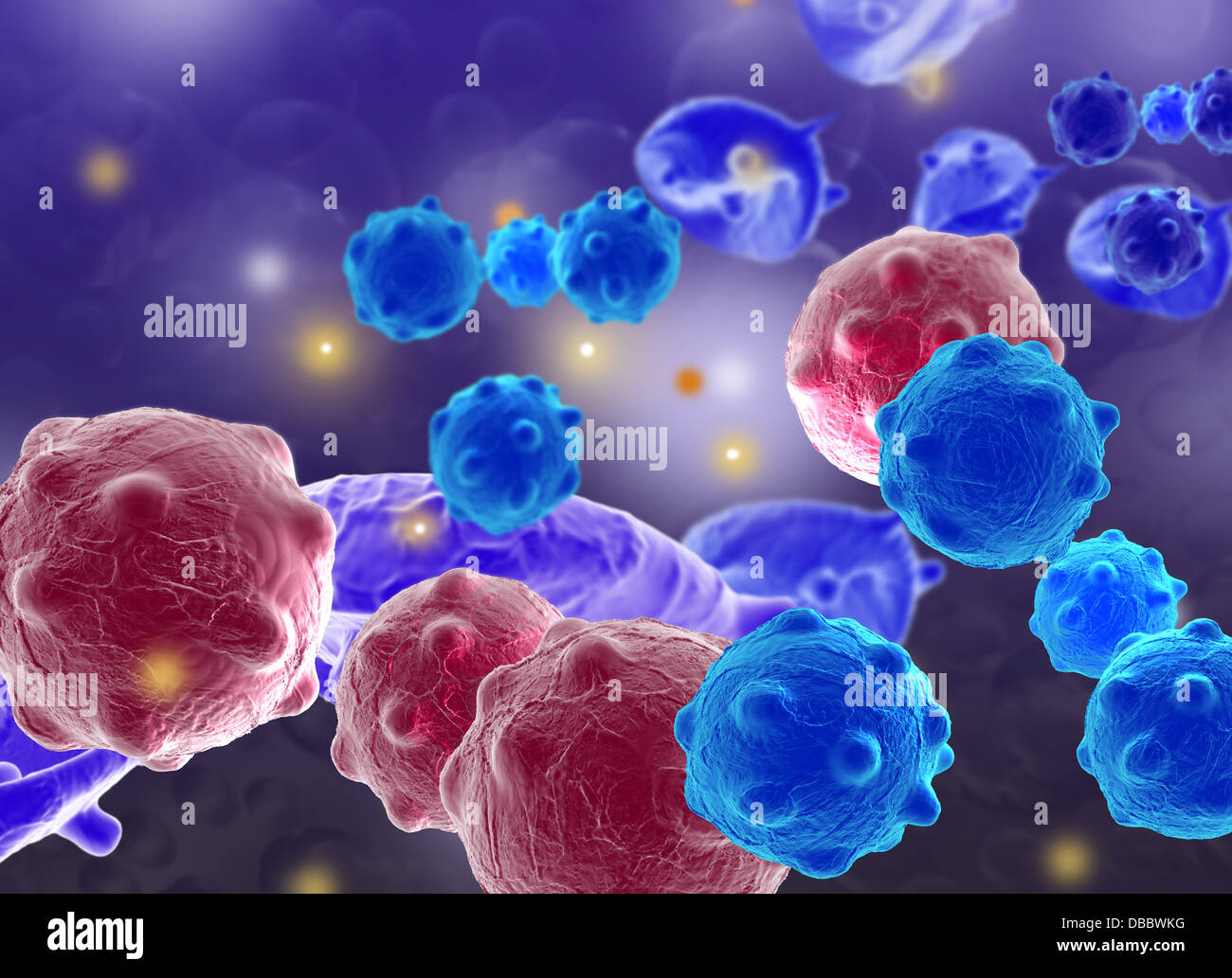 cloud of micro organism made in 3d software Stock Photo - Alamy