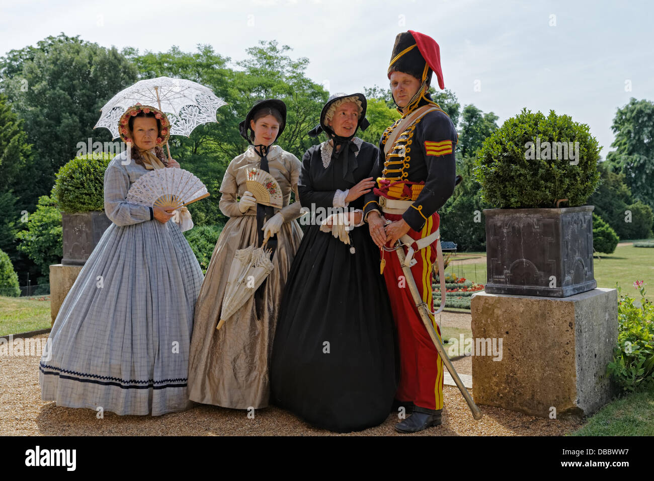 Victorian era recreation: A lady introduces her 'daughters' to an ...