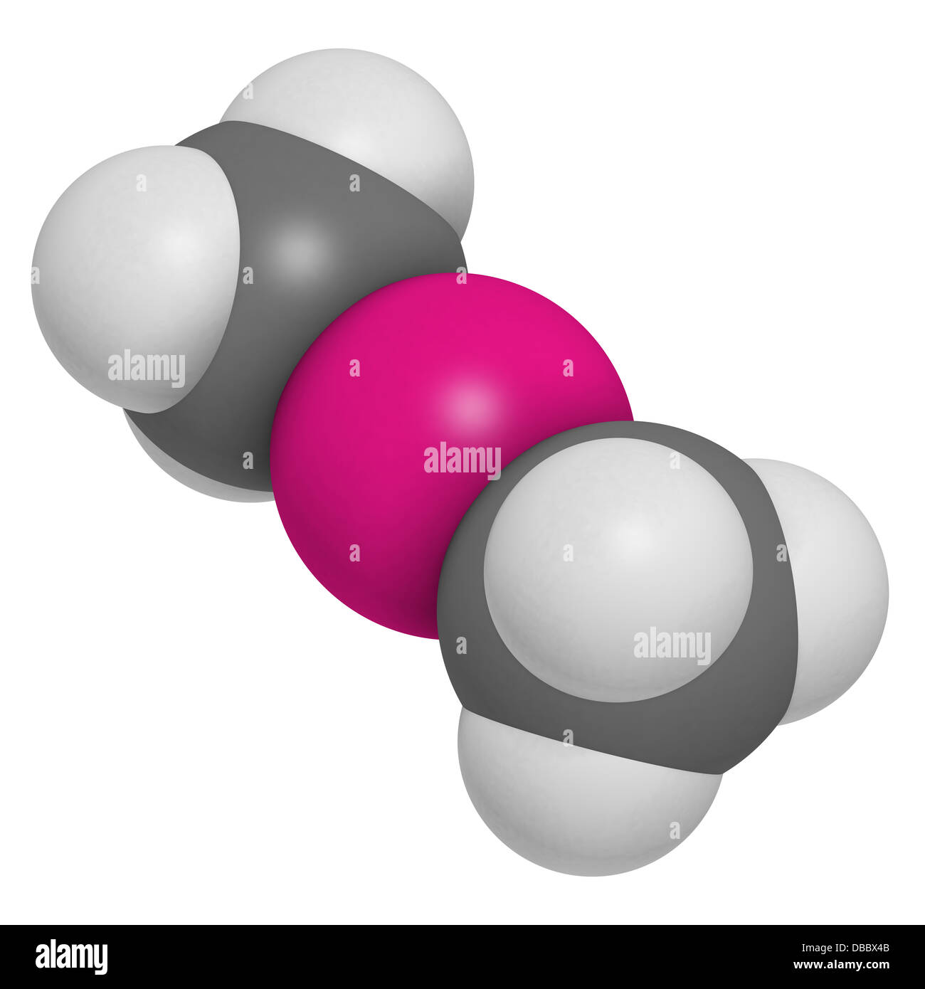 Dimethylmercury (organomercury compound), chemical structure. Extremely ...