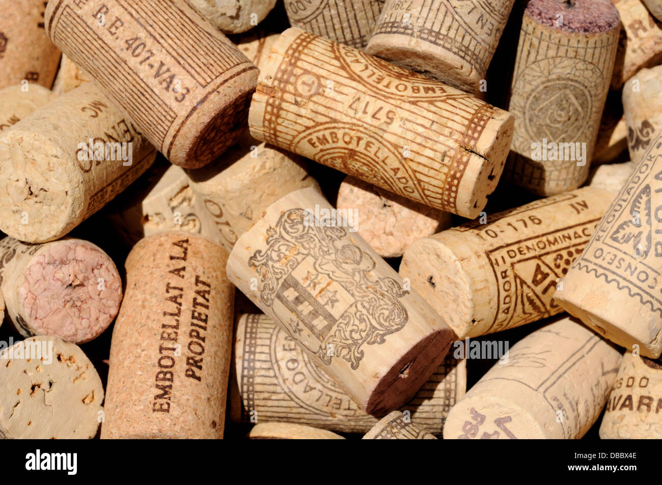 Collection of wine bottle corks Stock Photo - Alamy