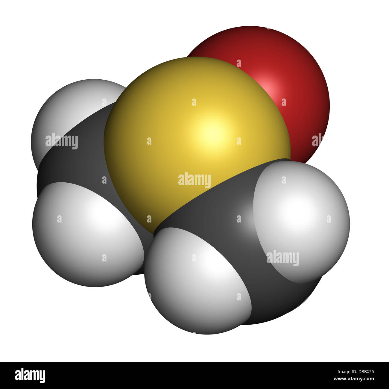 dimethylsulfoxide (DMSO) molecule, chemical structure. DMSO is a ...