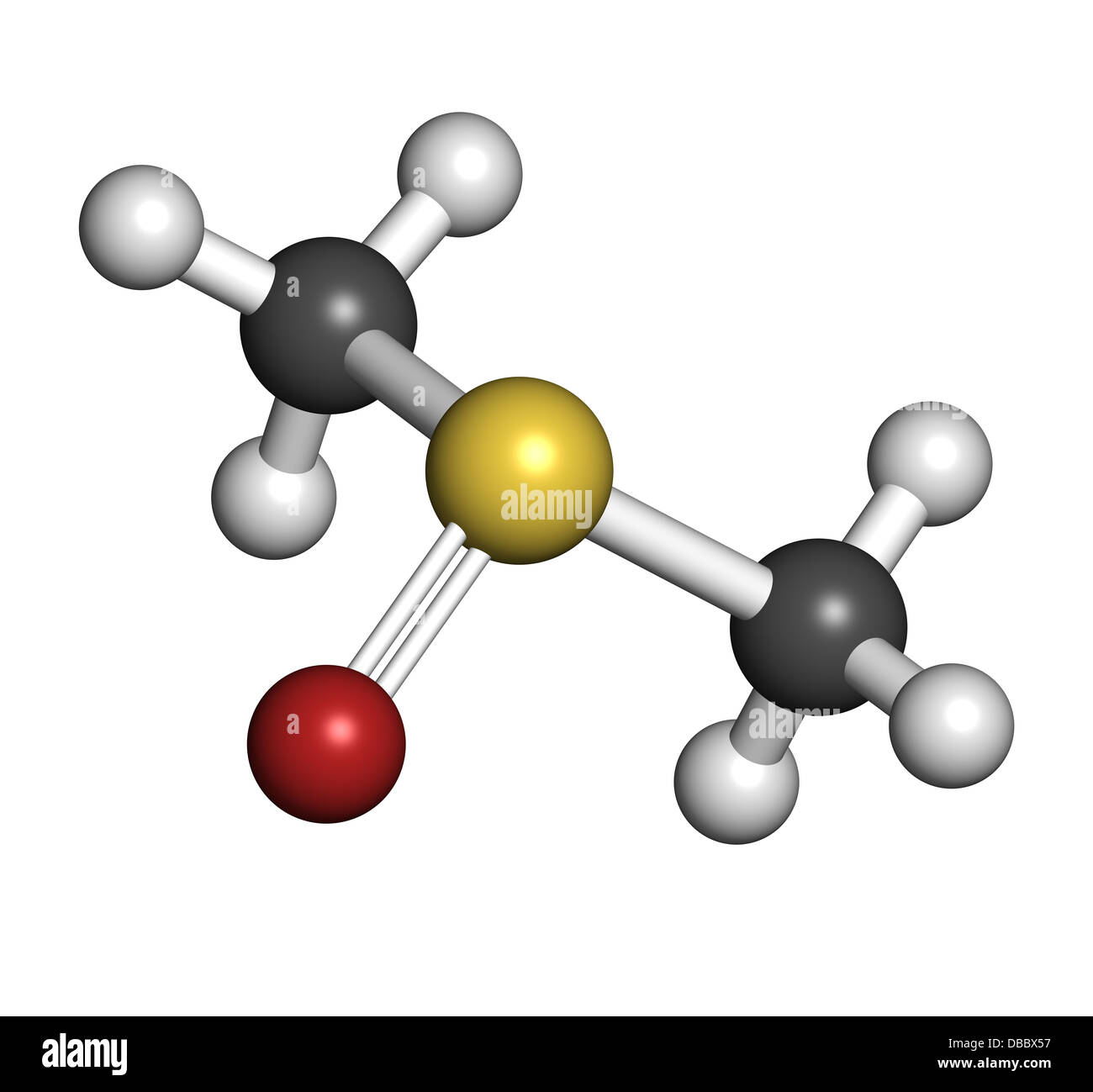 dimethylsulfoxide (DMSO) molecule, chemical structure. DMSO is a ...