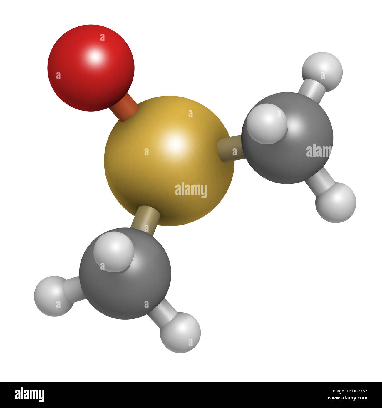 dimethylsulfoxide (DMSO) molecule, chemical structure. DMSO is a ...