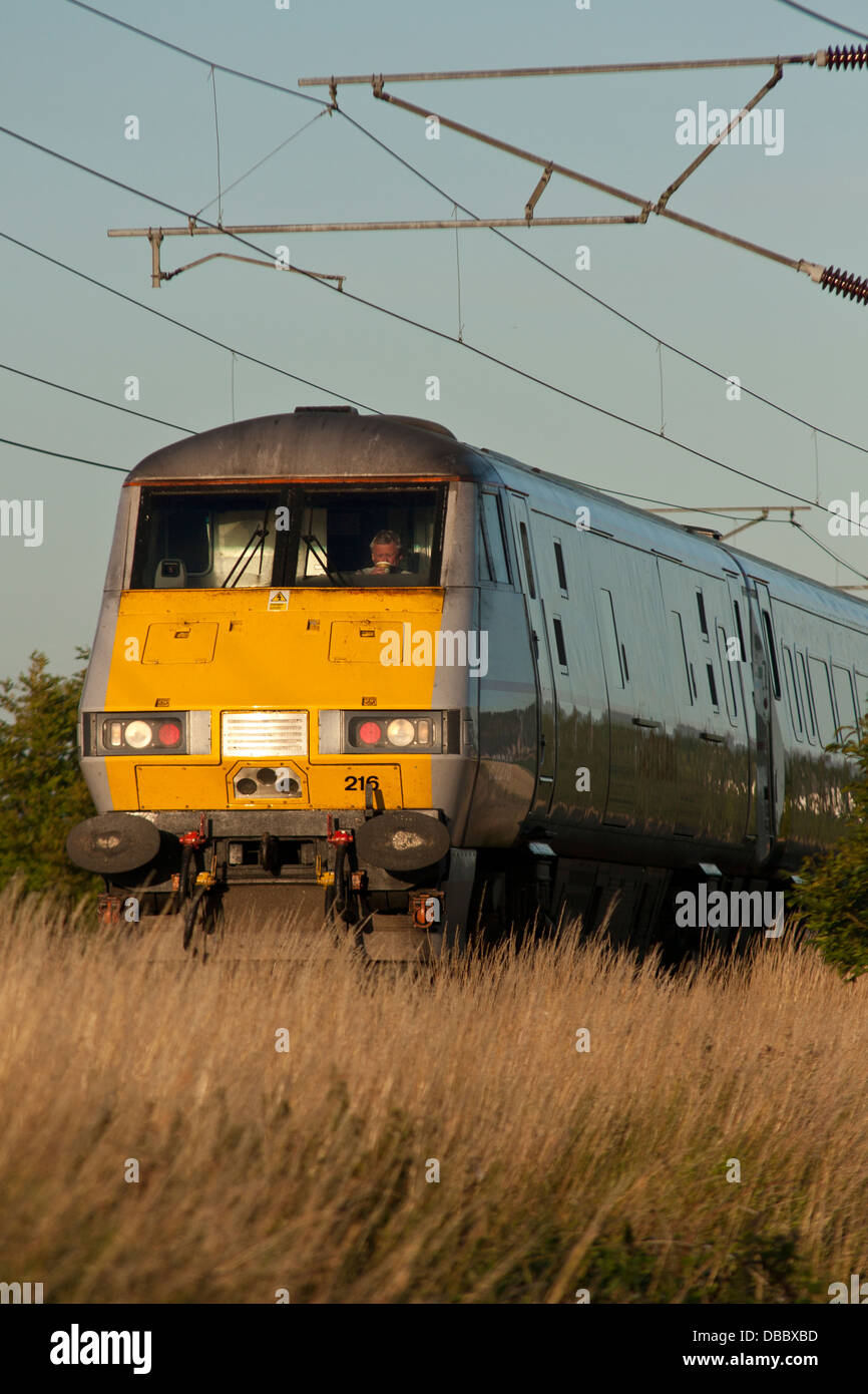 A train on the East Coast line Stock Photo - Alamy