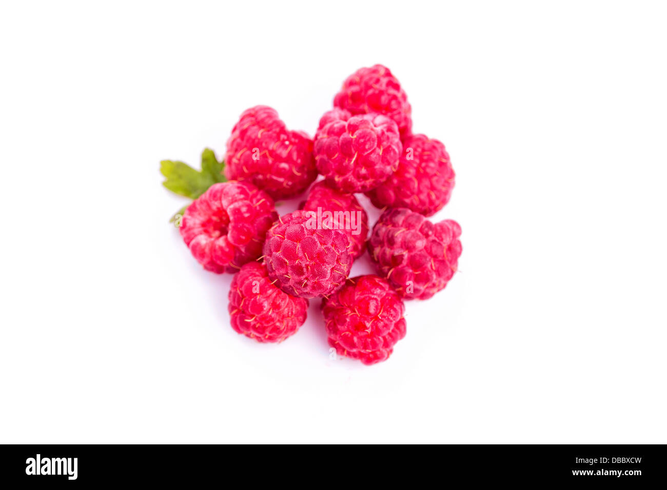 Ripe raspberries isolated on a white background Stock Photo - Alamy