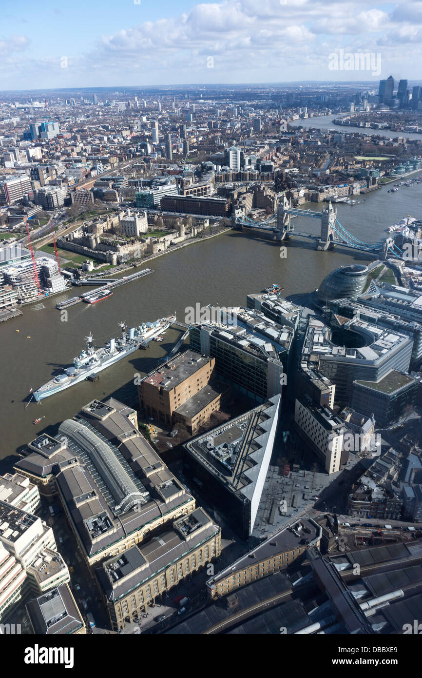 View from the observation deck of The Shard London Stock Photo - Alamy