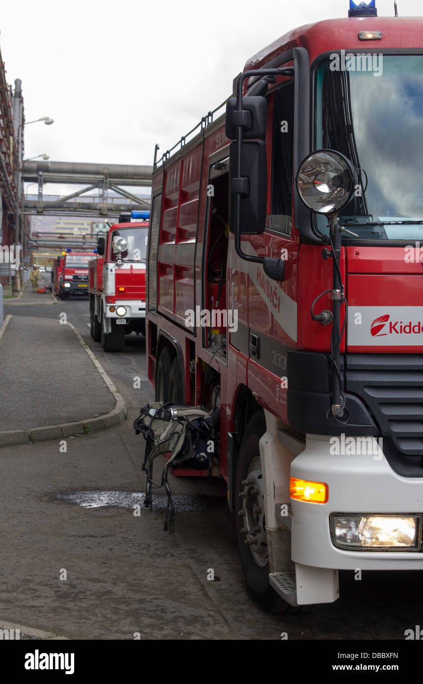 Firetrucks in action Stock Photo - Alamy