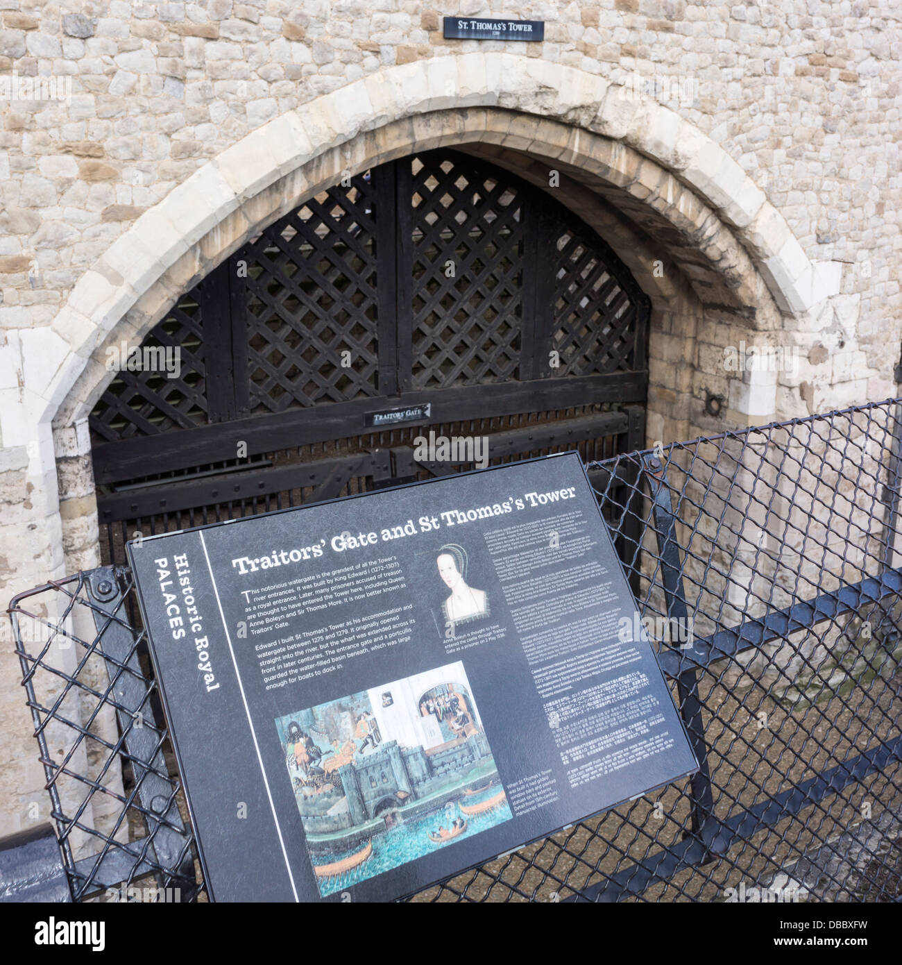 Traitors' Gate Tower of London Stock Photo - Alamy