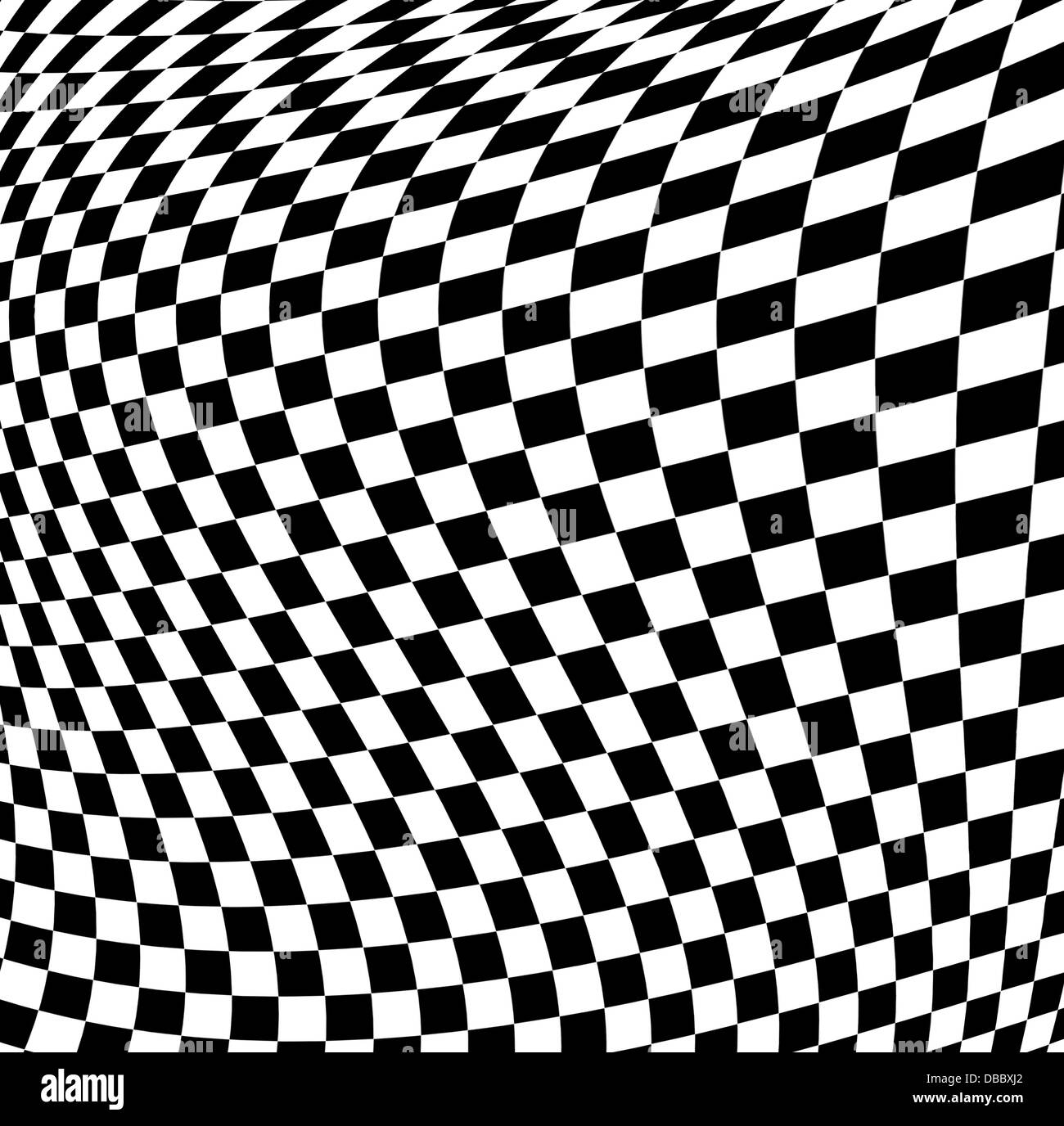Black-white checkered plane made in 3d software Stock Photo - Alamy