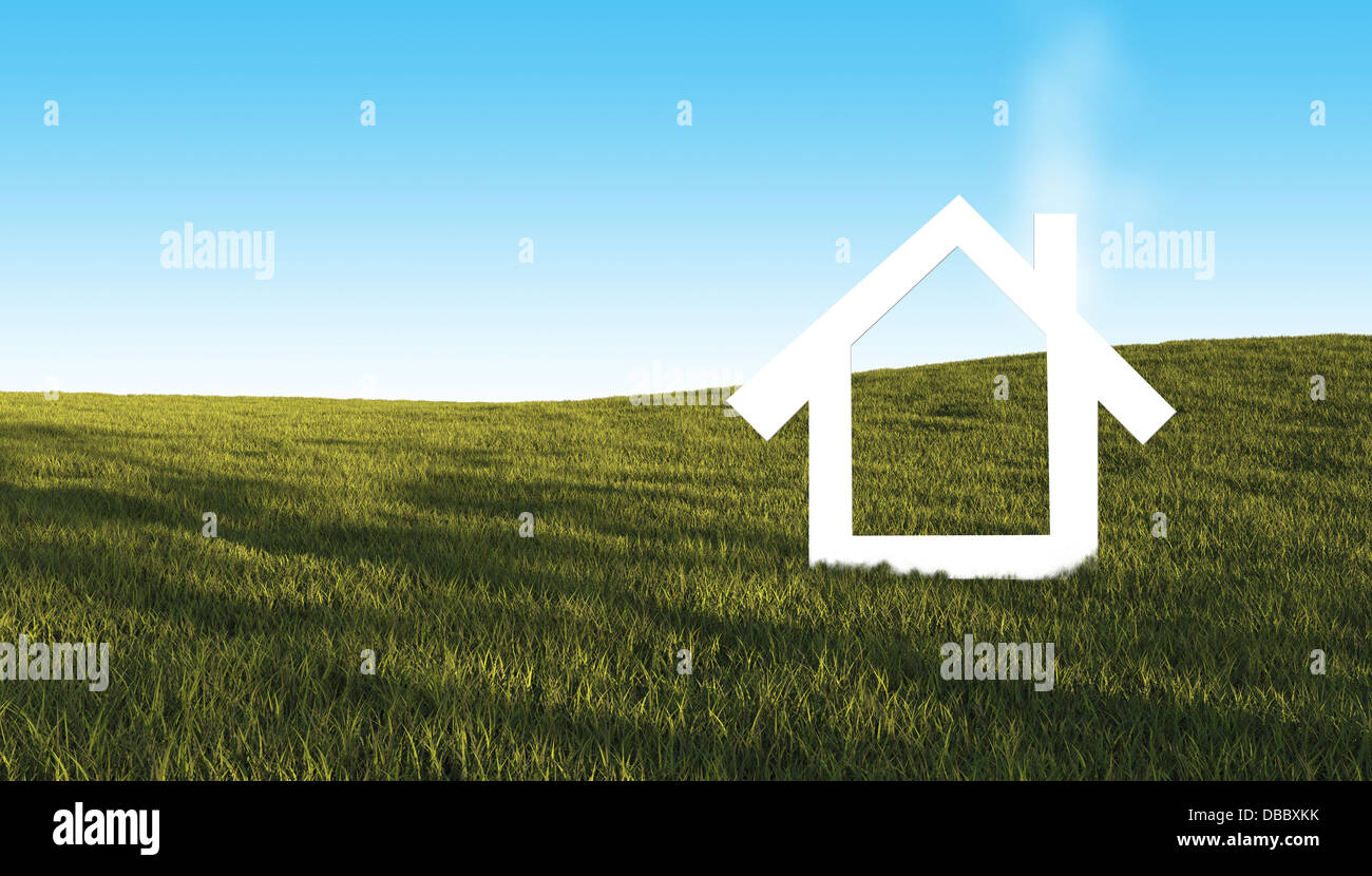 echo house metaphor made in3d software Stock Photo - Alamy