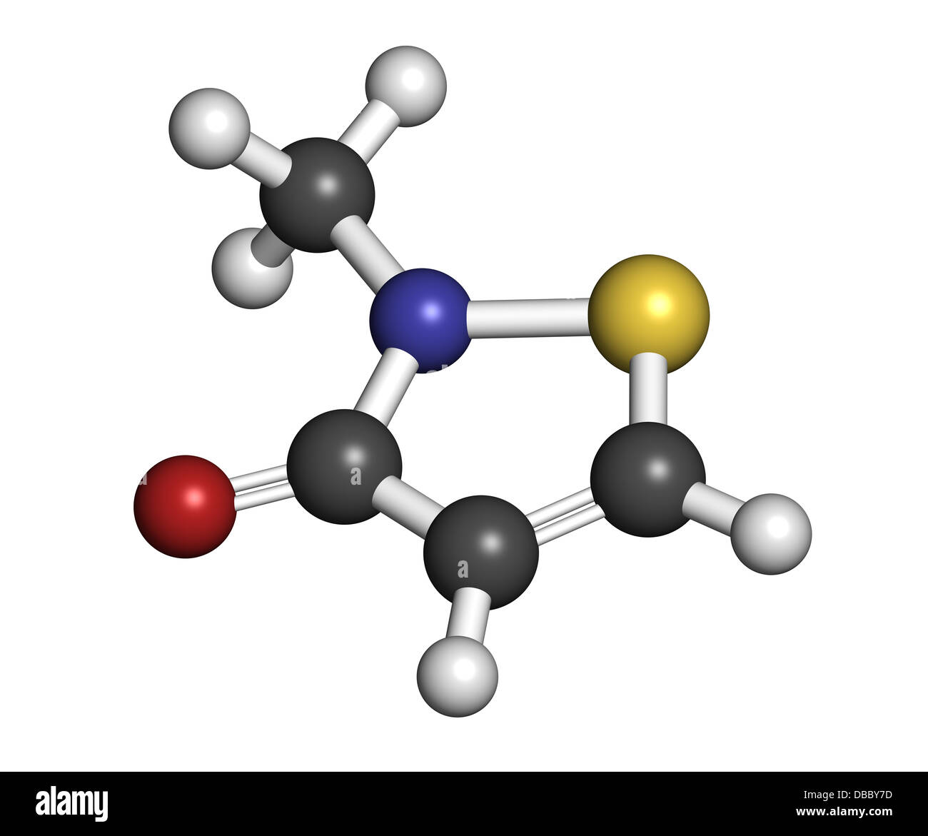 Methylisothiazolinone (MIT, MI) preservative molecule, chemical ...