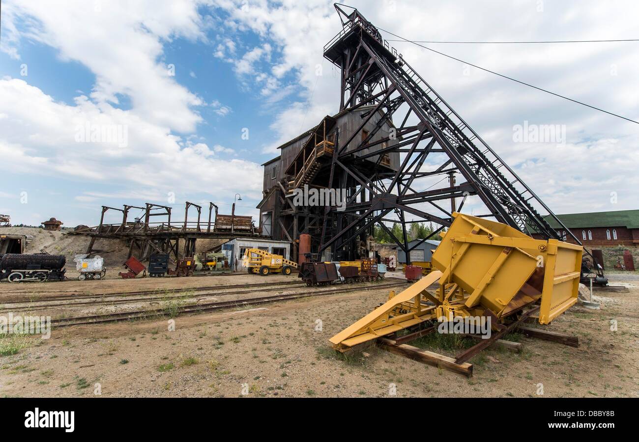 July 27, 2013 - Butte, Montana, U.S. - Artifacts of the mining industry ...