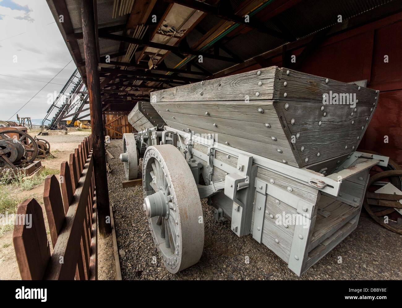 July 27, 2013 - Butte, Montana, U.S. - Artifacts of the mining industry ...