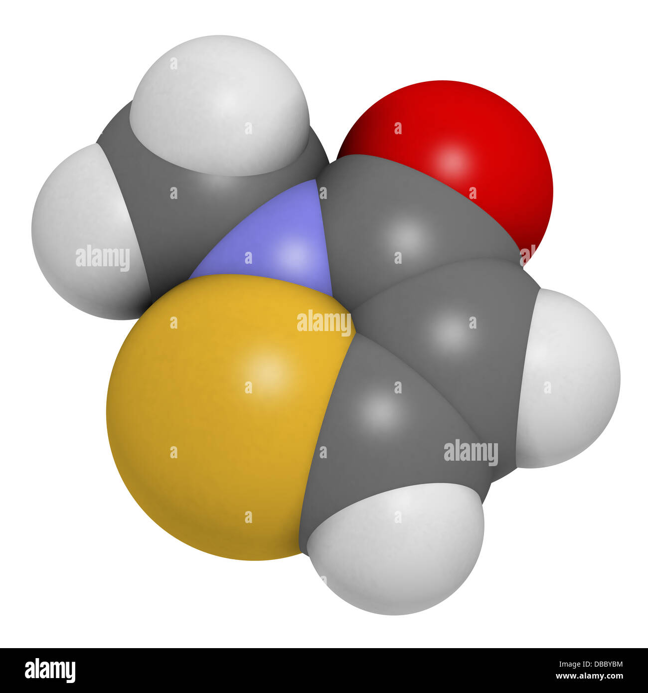 Methylisothiazolinone (MIT, MI) preservative molecule, chemical ...