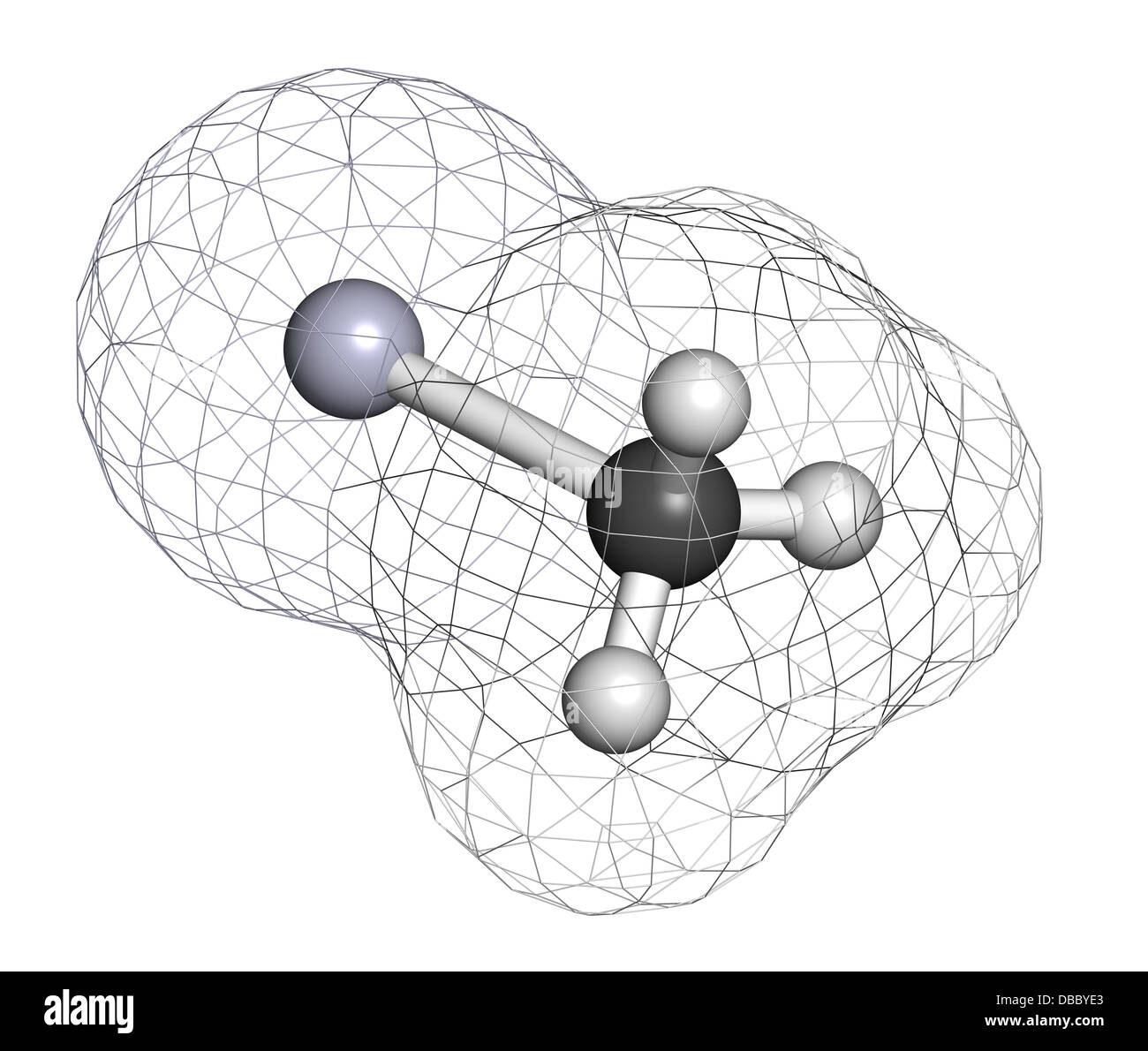 Methylmercury cation environmental pollutant, chemical structure. This ...