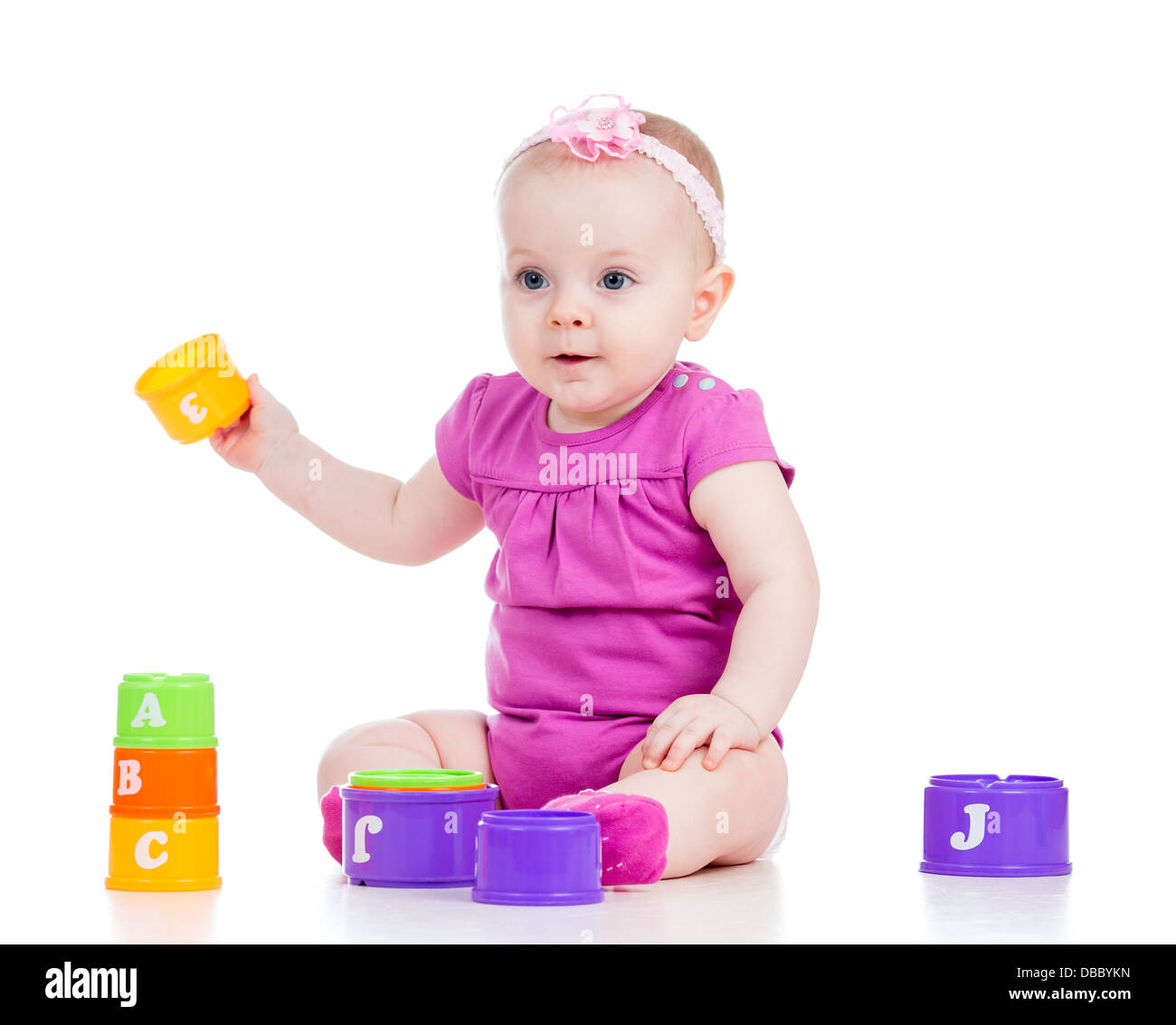 baby girl playing toys Stock Photo - Alamy