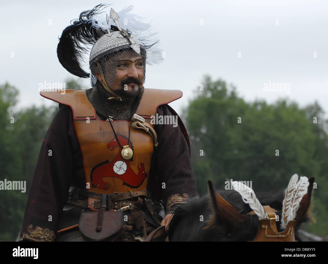 Molodi Village, Russia. 27th July, 2013. Unidentified people in retro ...