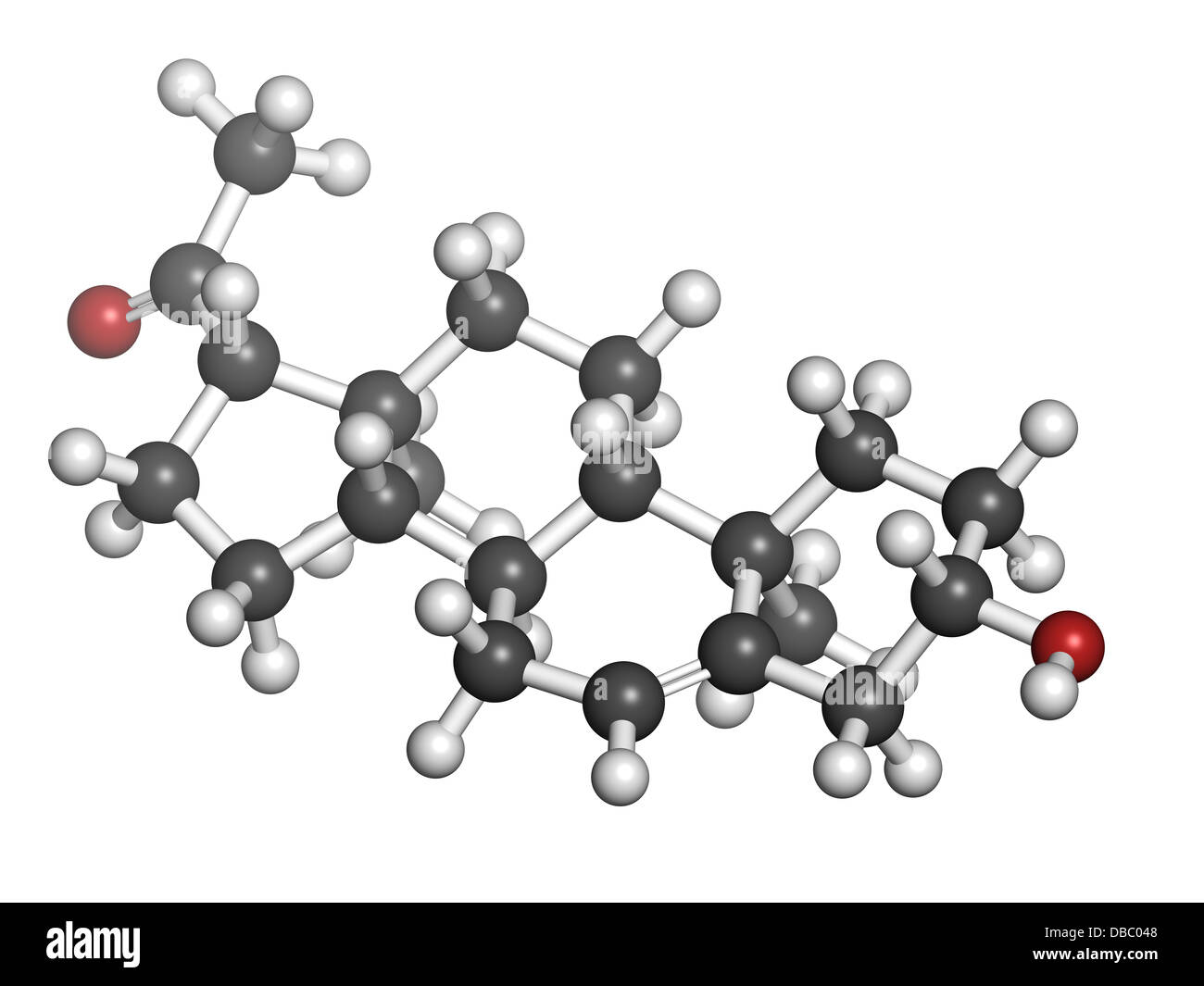 Pregnenolone neurosteroid and prohormone molecule, chemical structure ...
