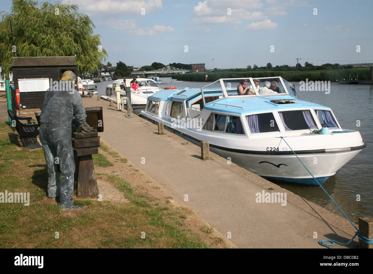 Boats on the River Yare at Reedham Quay Norfolk England Stock Photo - Alamy