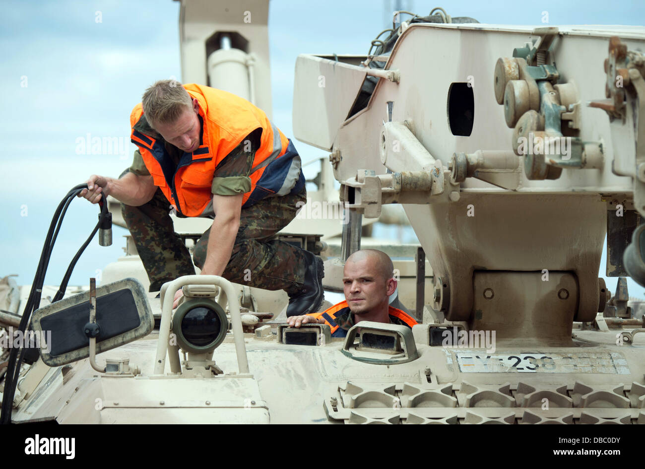 Trabzon, Turkey. 28th July, 2013. Heavy military vehicles are prepared ...