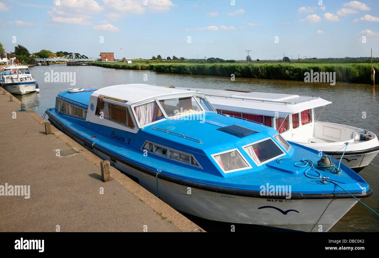 Boats on the River Yare at Reedham Quay Norfolk England Stock Photo - Alamy