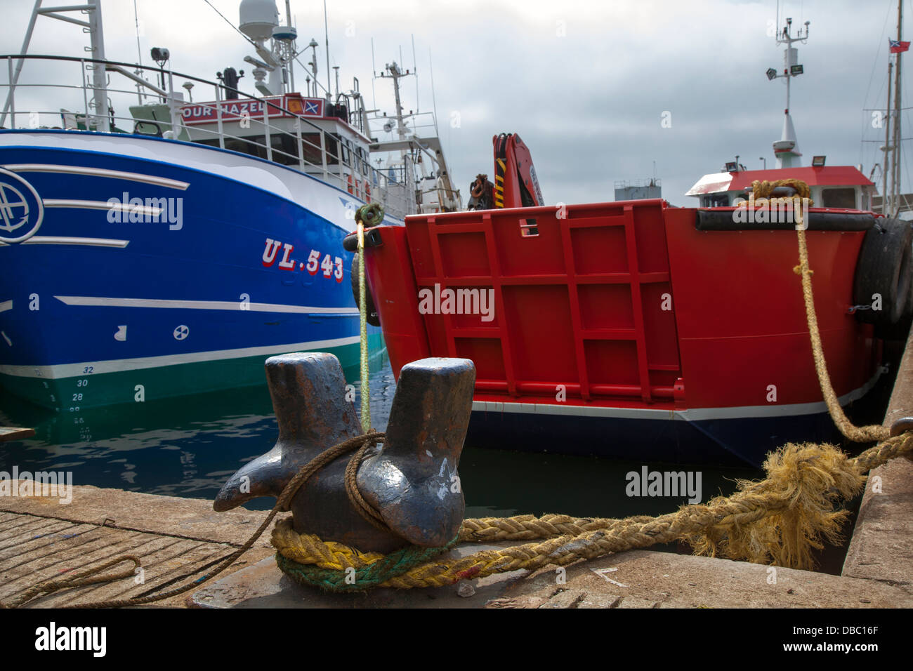 Our Hazel UL.543 Trawler Ships and service boat in the harbour at ...