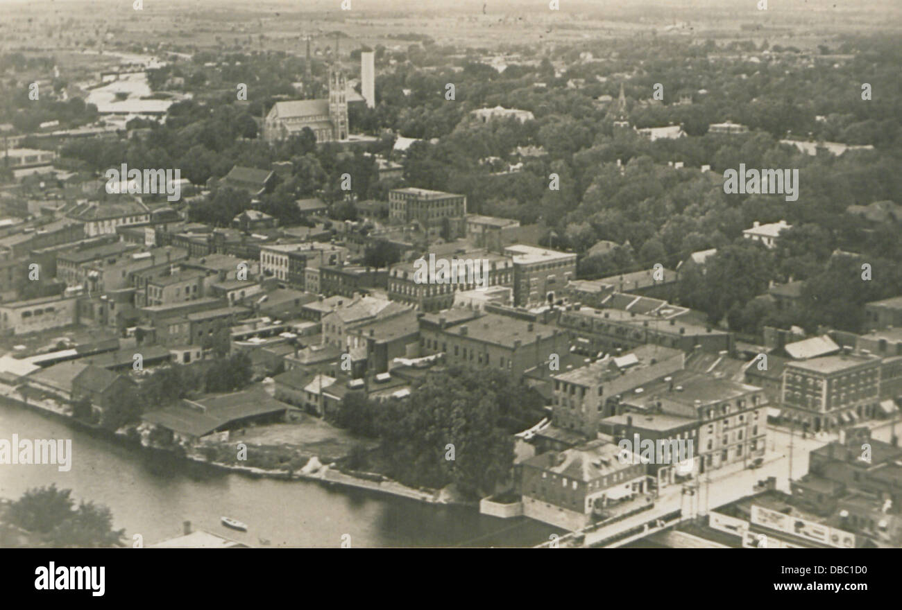 An aerial photograph of Belleville, Ontario, showcasing the layout and ...