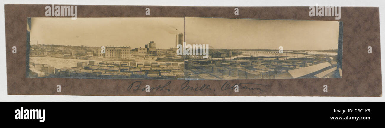 A photograph of Booths Mills in Ottawa, Canada, capturing the early ...