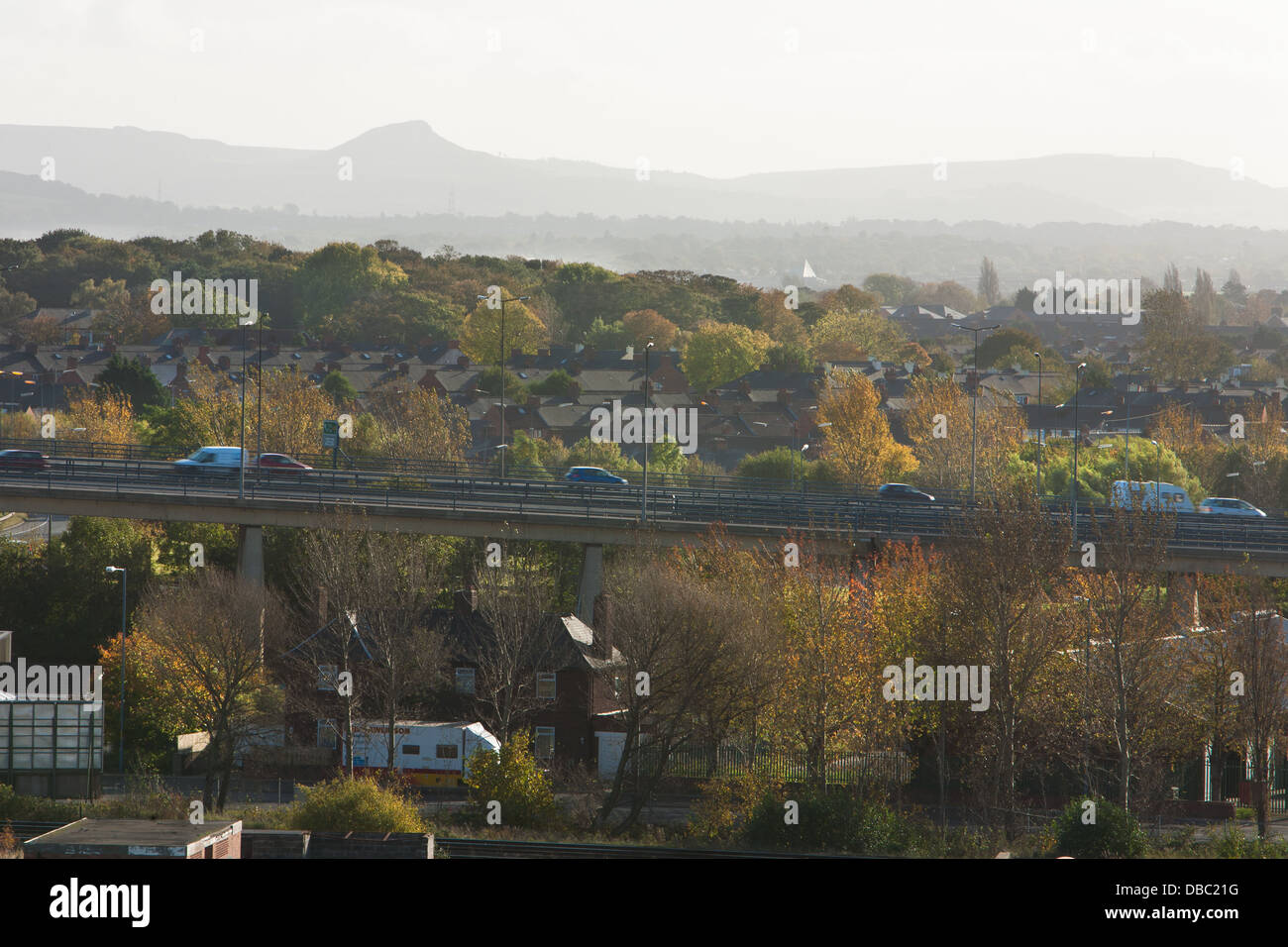 A19 Flyover, Roseberry Topping Teesside Stock Photo - Alamy