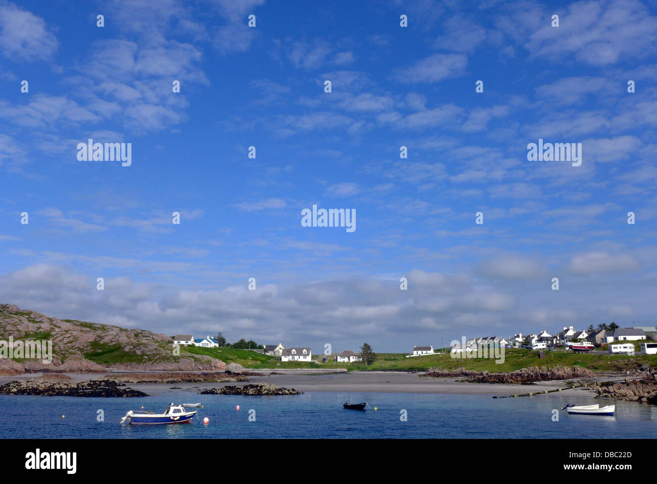 The fishing village of Fionnphort on the island of Mull Scotland Stock ...
