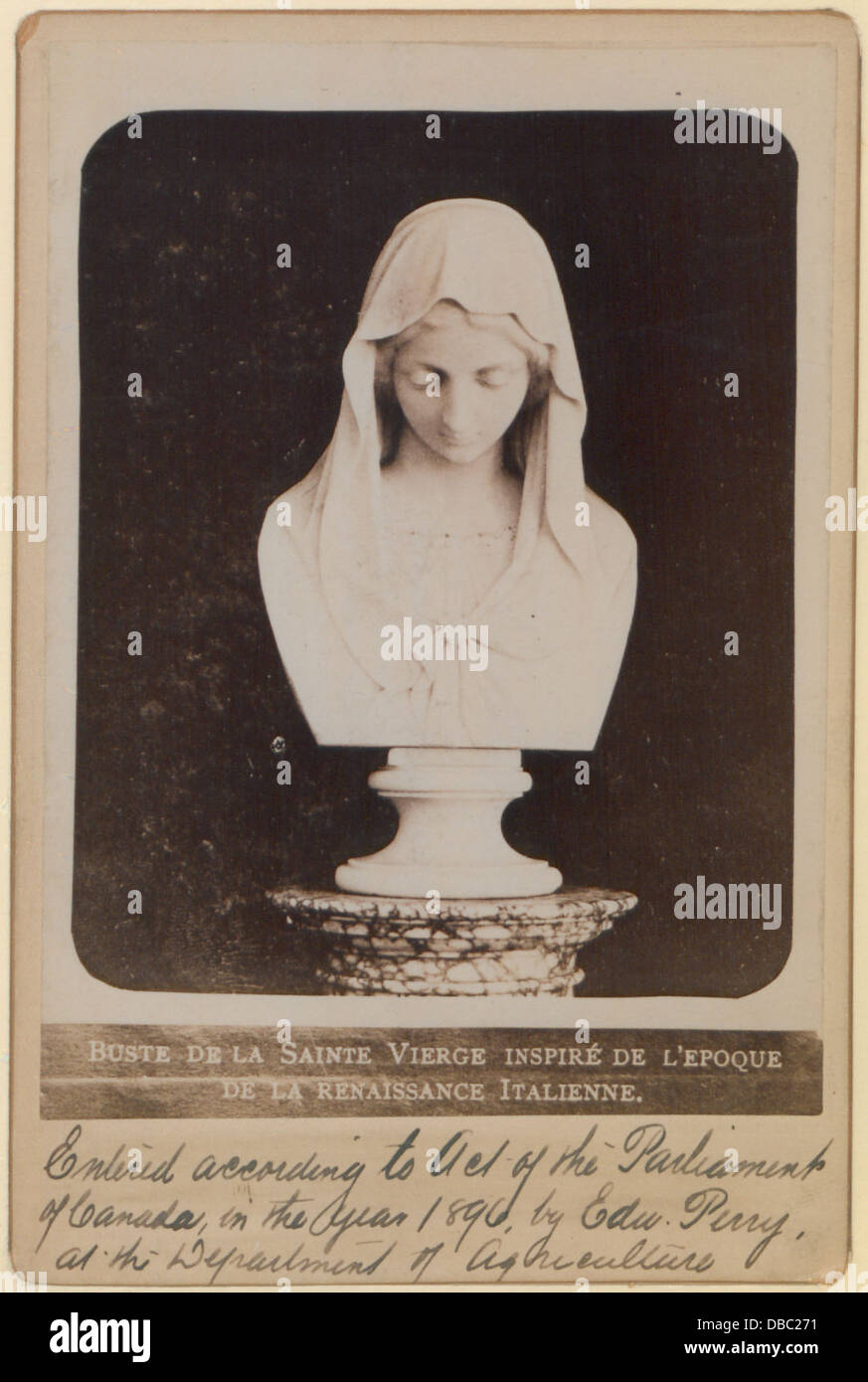 A bust of the Virgin Mary inspired by the Italian Renaissance era ...