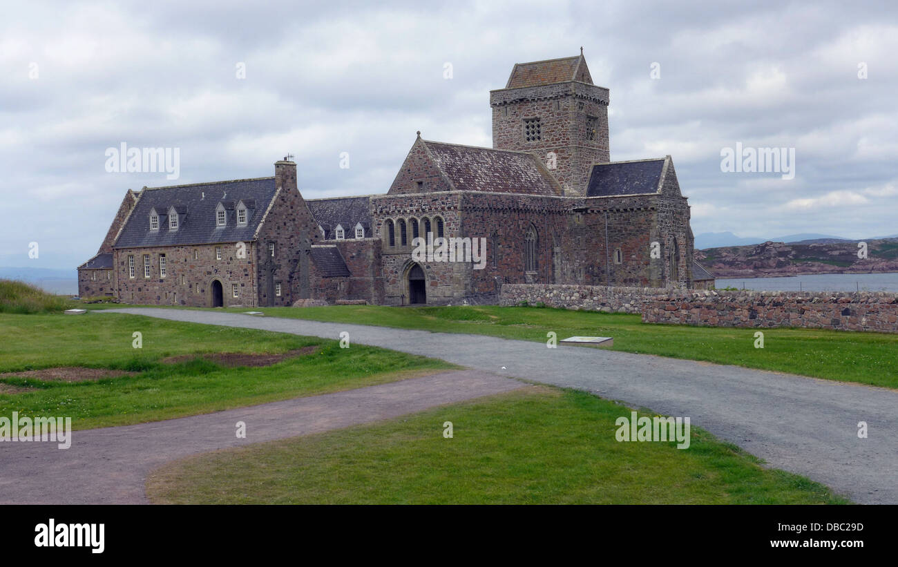 iona abbey on the island of Iona Scotland Stock Photo - Alamy