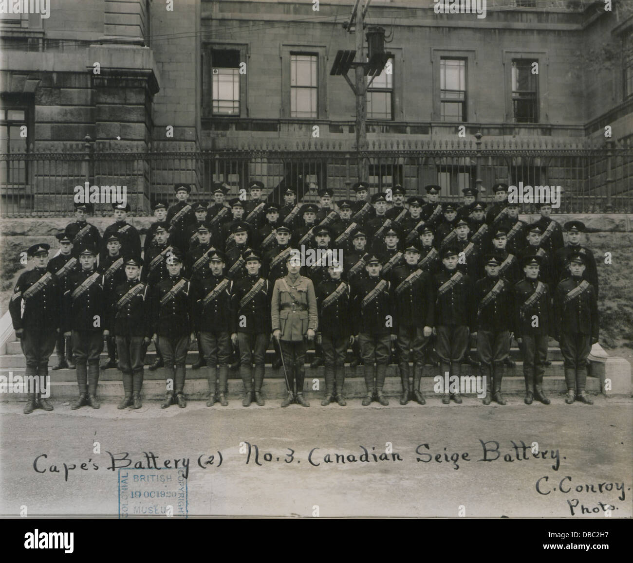 This image shows Cape's Battery No 3, part of the Canadian siege ...