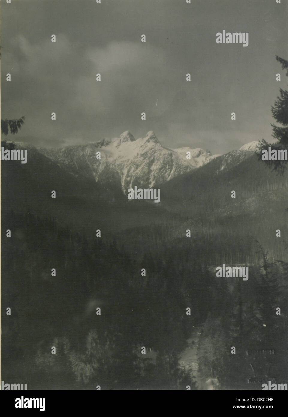 A photograph of Capilano Valley in British Columbia, featuring the ...