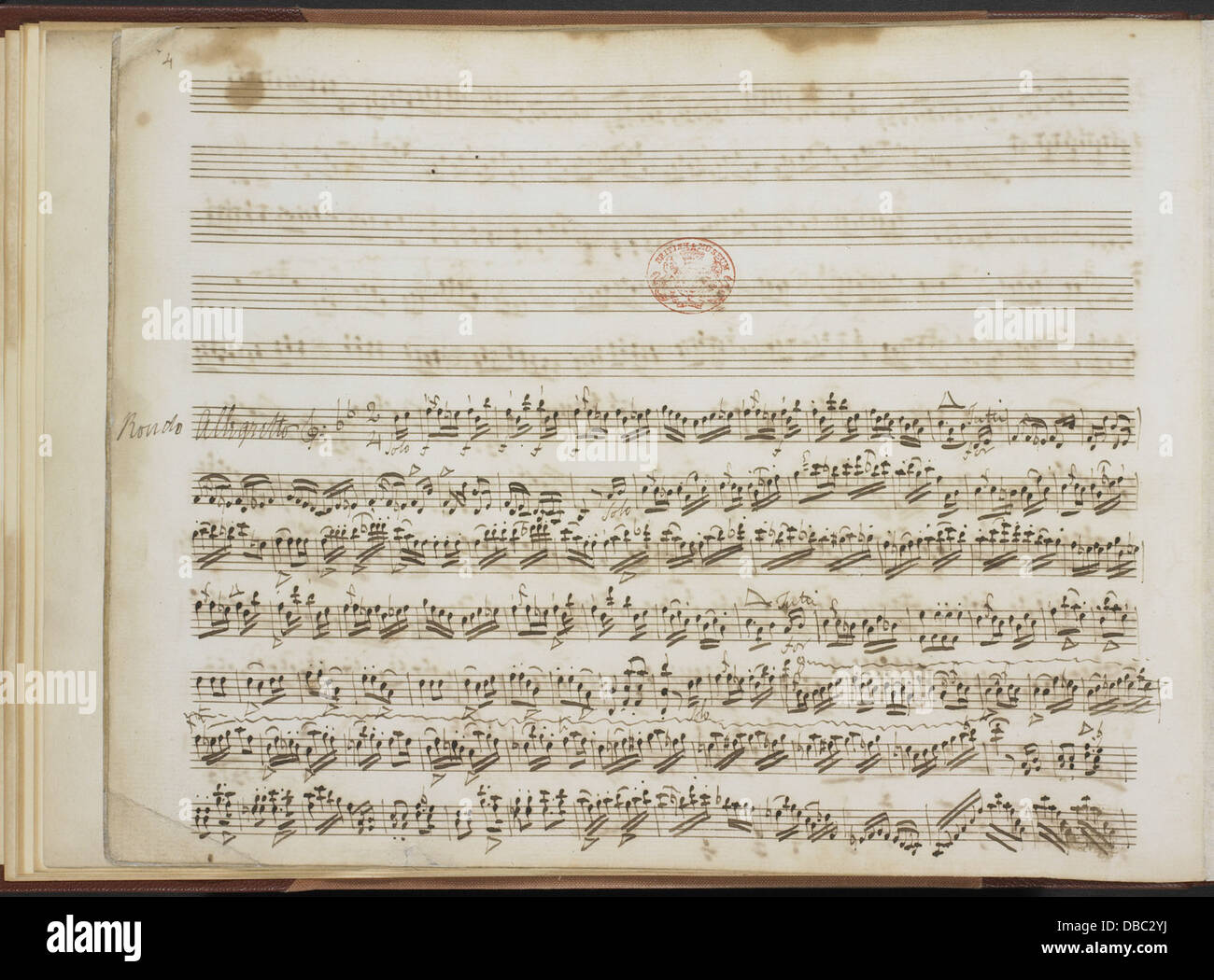 A manuscript by Charles Weichsel containing sketches for a violin ...
