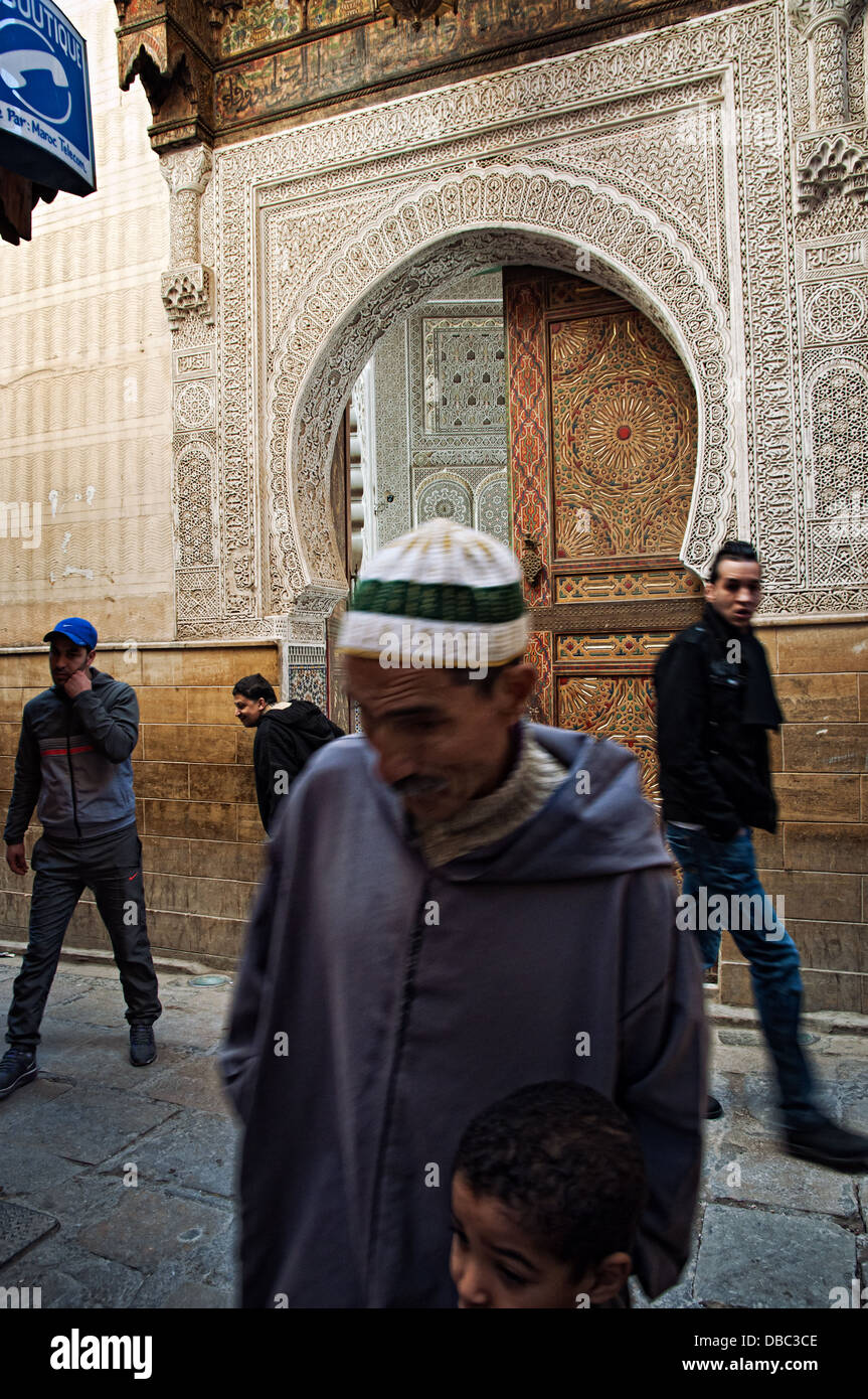 Andalusian mosque. Medina, Fez el Bali, Fez, Imperial city, Morocco ...