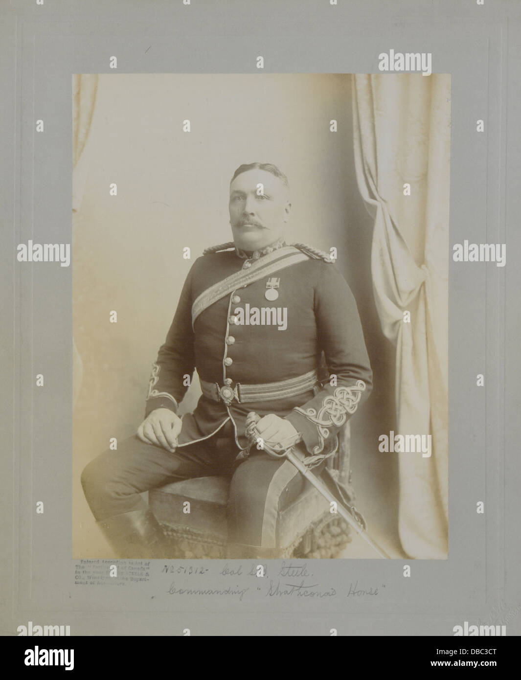 This image shows Colonel SB Steele, who commanded the Strathcona's ...