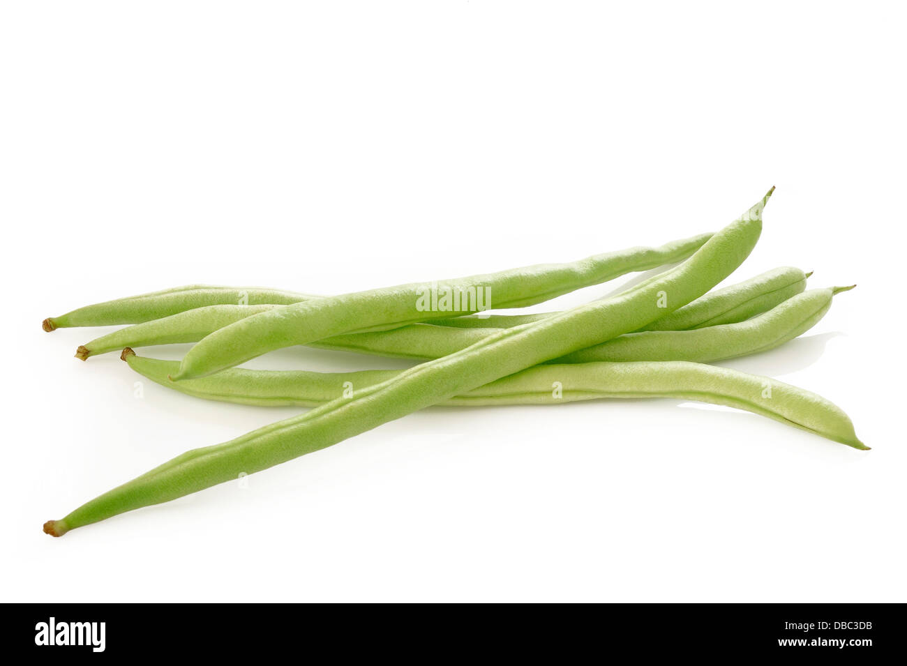 Green beans isolated on white Stock Photo - Alamy