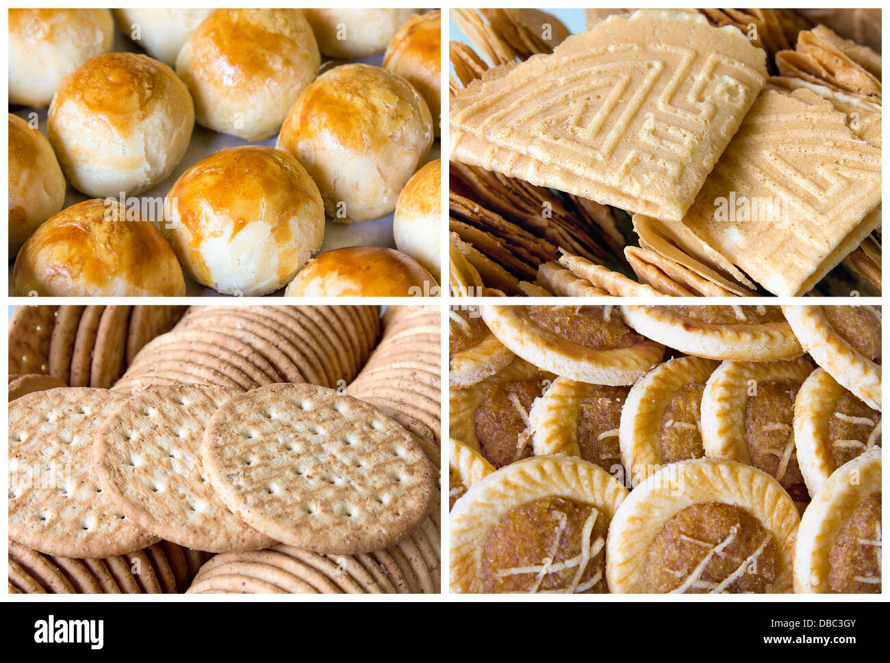 Southeast Asian Cookies and Pastry Closeup Collage Stock Photo - Alamy