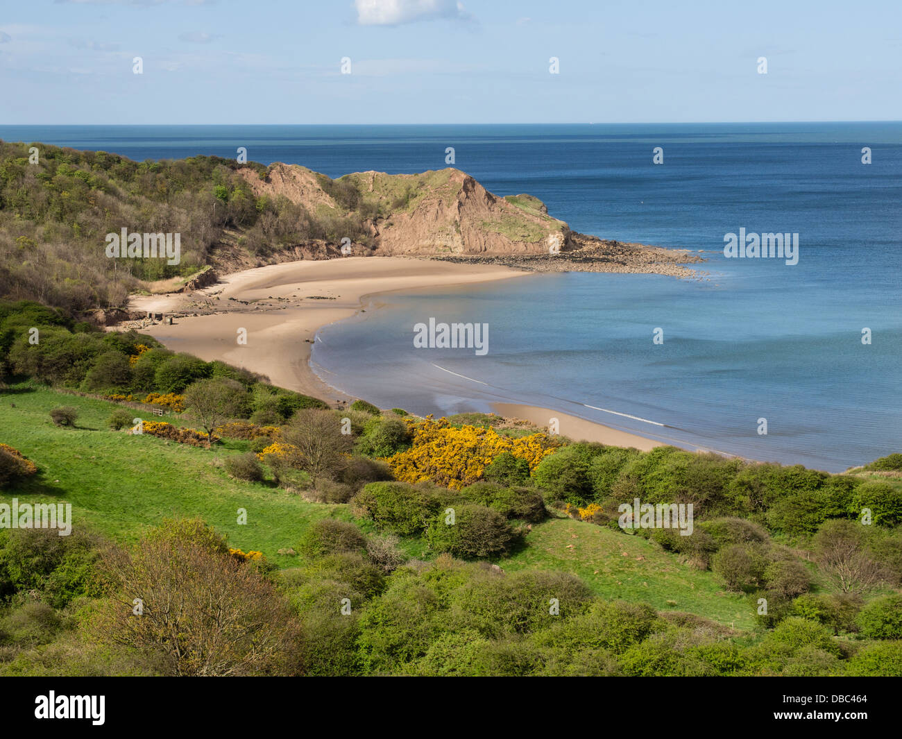 Cayton Bay On Yorkshire Coast Near Scarborough Uk Stock Photo, Royalty ...