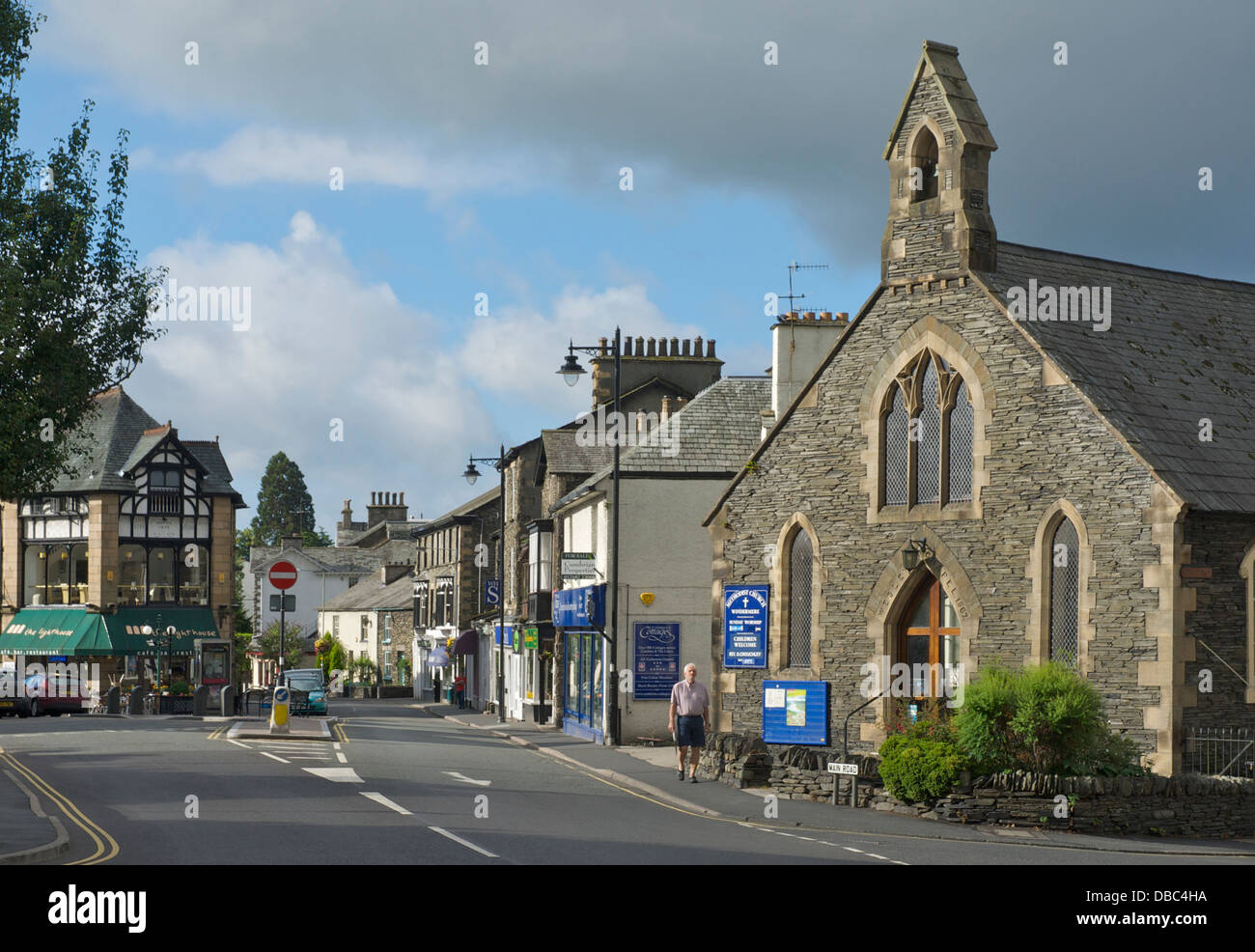 The Methodist Church on Main Road in Windermere town, Lake District ...