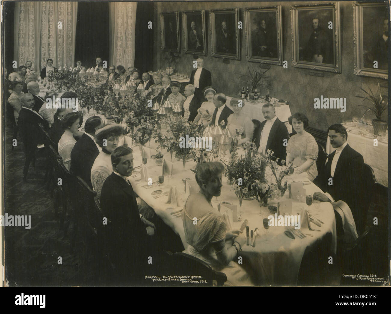 This photograph commemorates the last state dinner at Government House ...