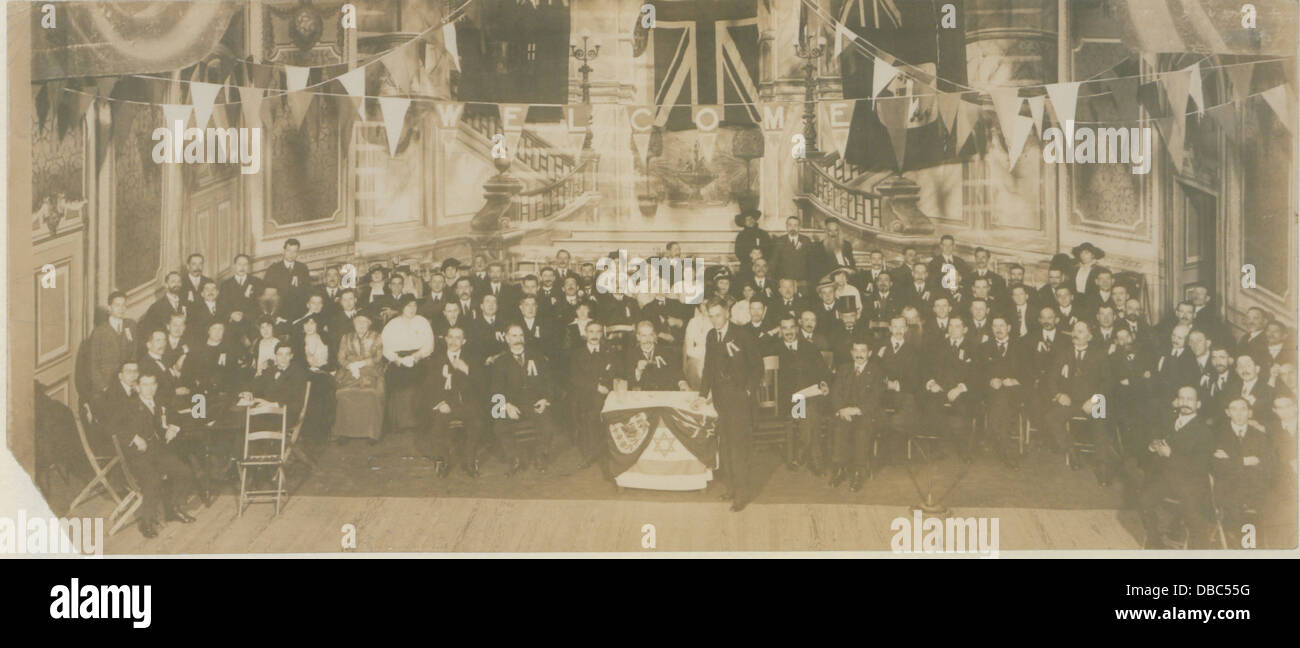 This photograph captures the first conference of Canadian Jewry, an ...