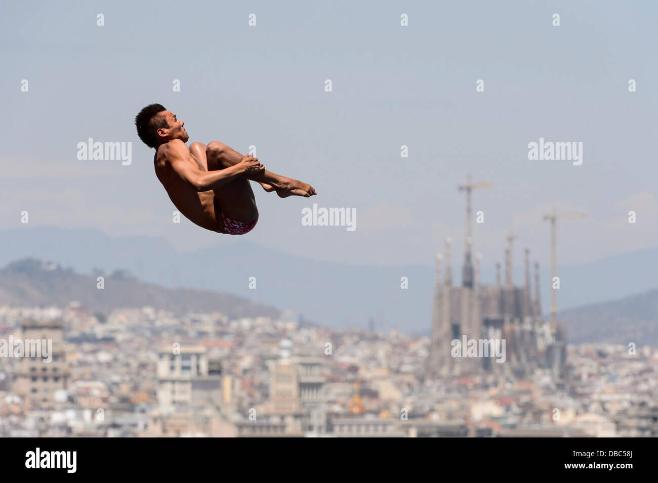 Barcelona, Spain. 28th July, 2013. German Sanchez of Mexico (MEX) in ...