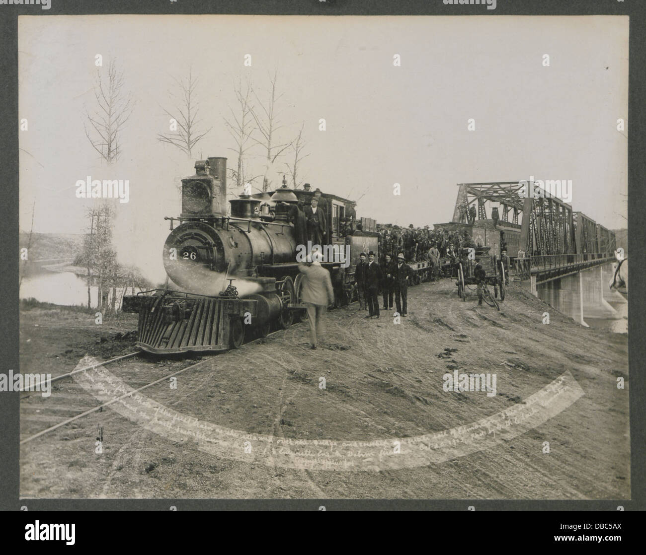 First train that crossed the north saskatchewan hi-res stock ...
